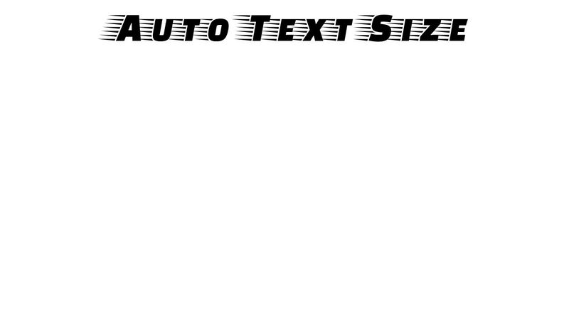 Auto text size