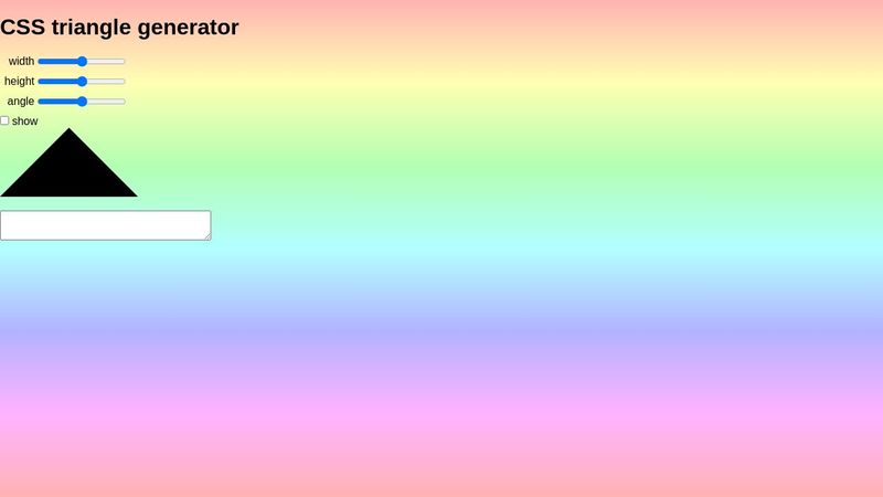 CSS triangle generator