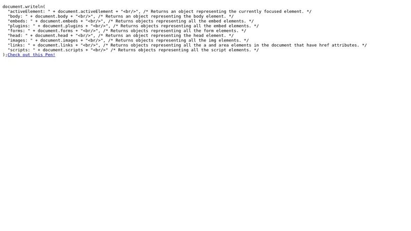 Html5 Course Javascript Element Objects Via Properties For Iframe 3714