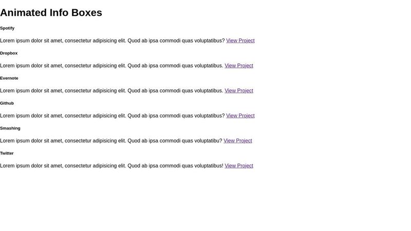 CSS3 Animated Grid Boxes