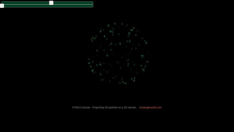 3D particles to a 2D canvas