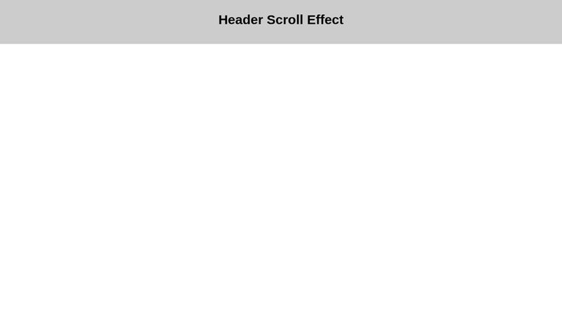 FIXED HEADER - ON SCROLL EFFECT