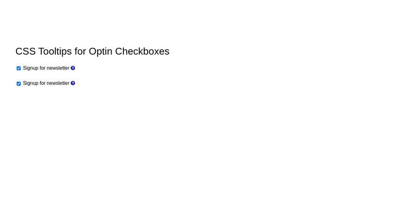 Pure CSS - Checkbox Tooltip