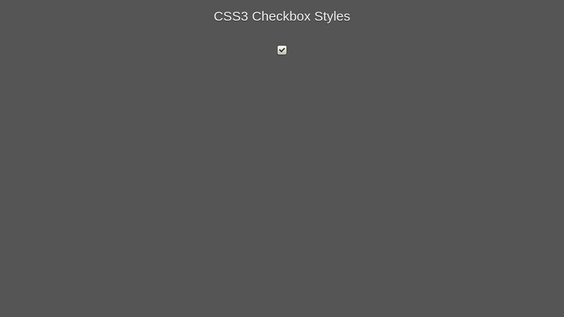 CSS3 Checkbox Styles