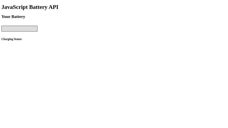 JavaScript Battery API