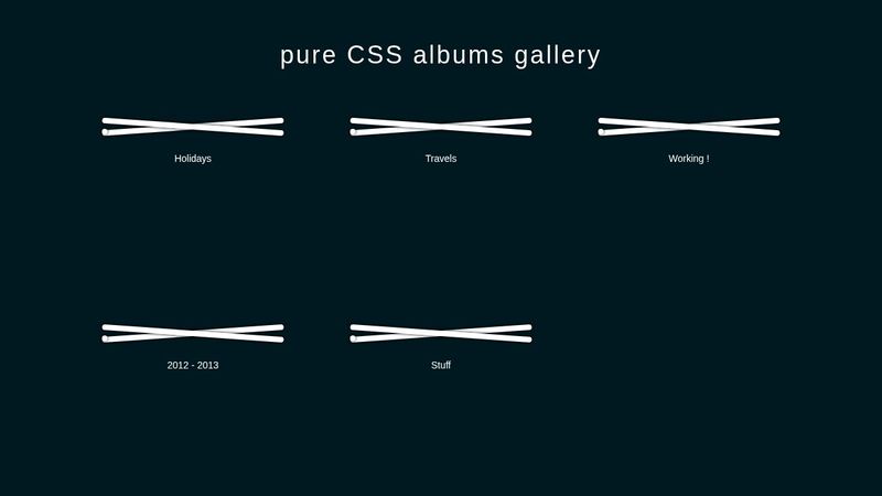 Pure CSS albums gallery