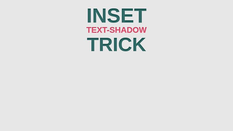 Inset Text-Shadow Trick