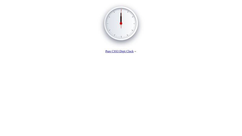 Pure CSS3 Dial Clock