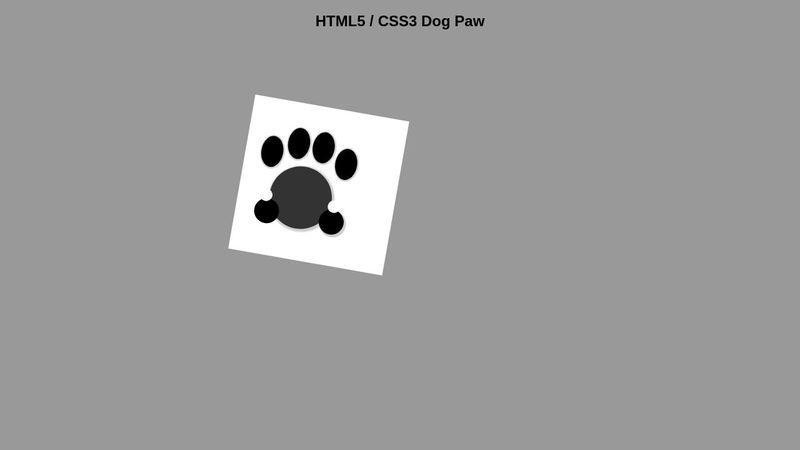 Dog Paw - HTML5 / CSS3