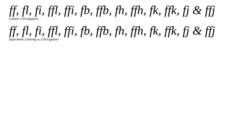 Lettering.js vs. CSS ligatures