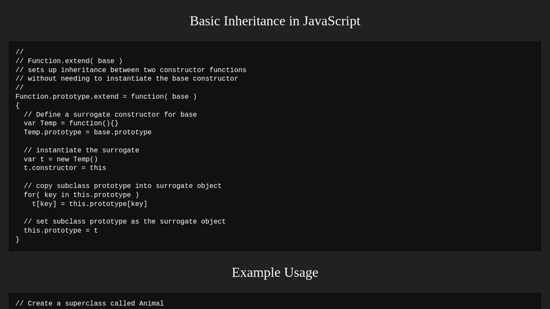 JavaScript Inheritance