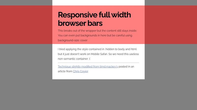 Full Width Browser Bars