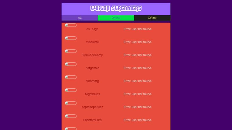 FCC: Twitch.tv Streamers Client