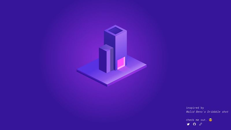 Pure CSS Isometric Towers