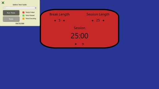 Pomodoro Tests Timeout Timeout Of 5000ms Exceeded Example Fails Tests As Well Javascript