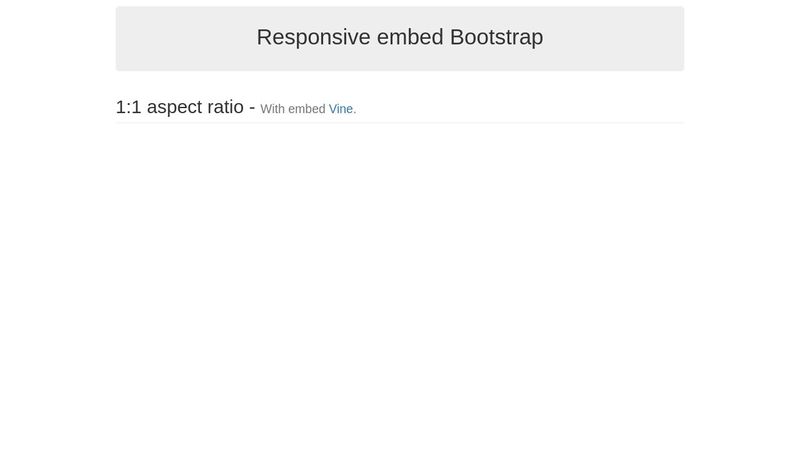 Responsive embed - Bootstrap