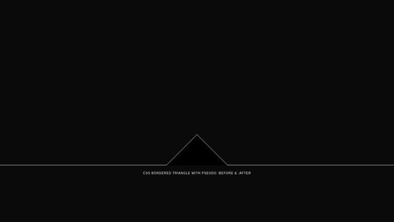 CSS triangle with border