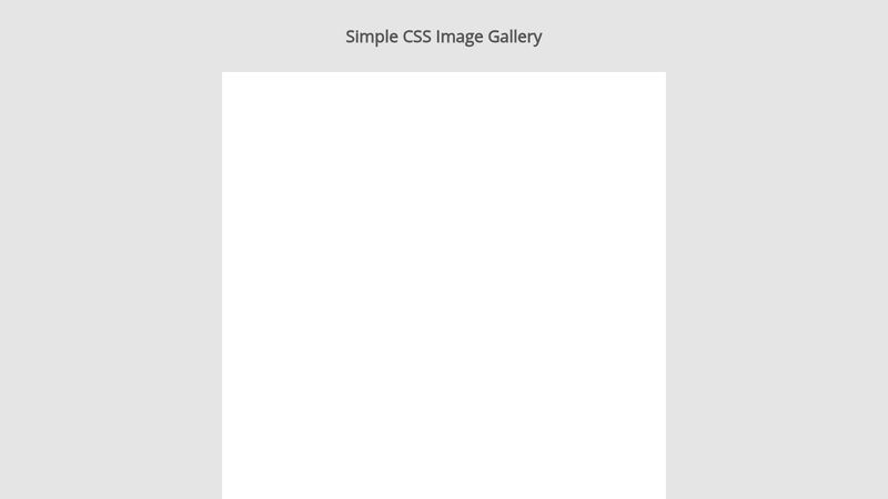 Simple CSS Image Gallery