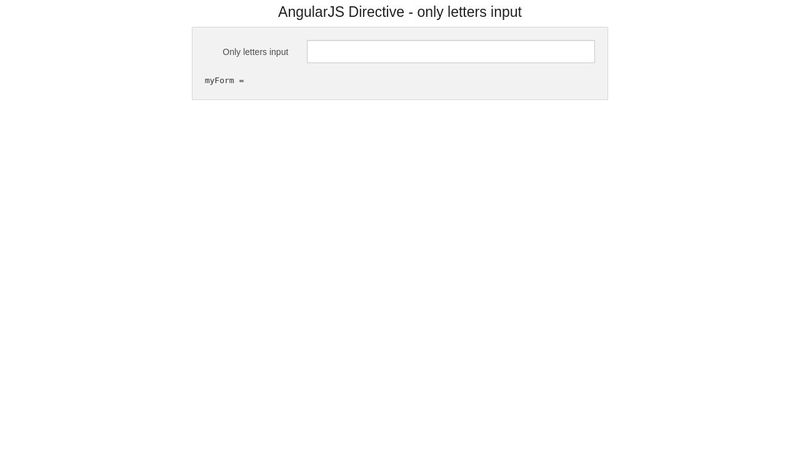AngularJS Directive - only letters input