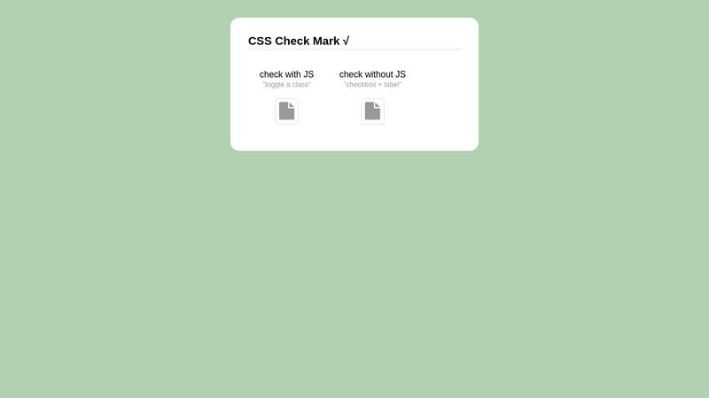 CSS Check Mark