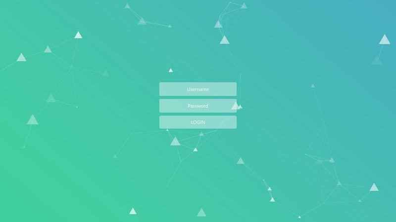 Login form + ParticlesJS and Animated gradient background
