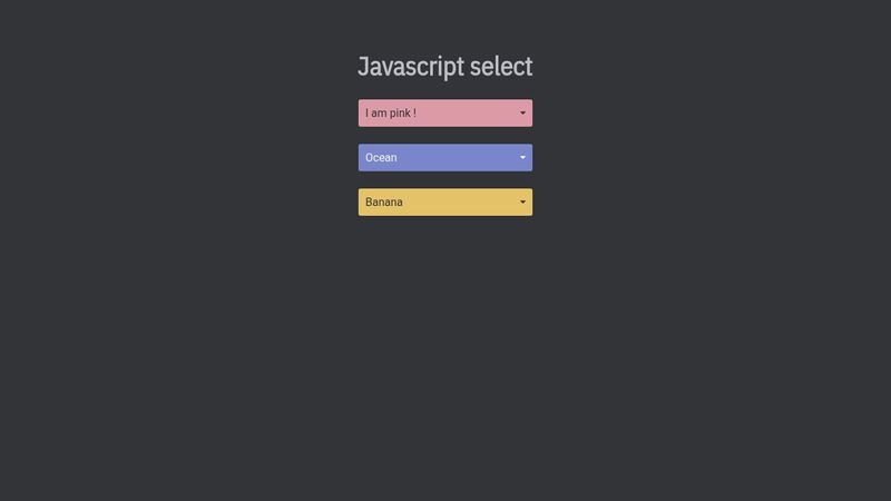 Javascript select