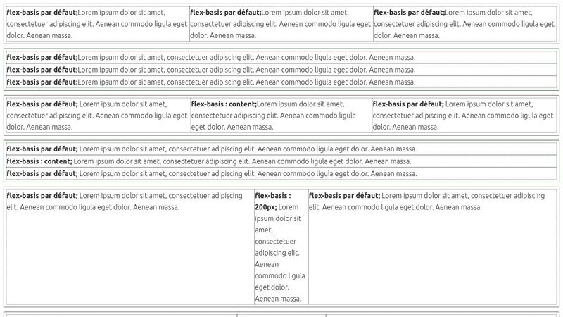 flex-basis CSS exemple de code | ZONE CSS