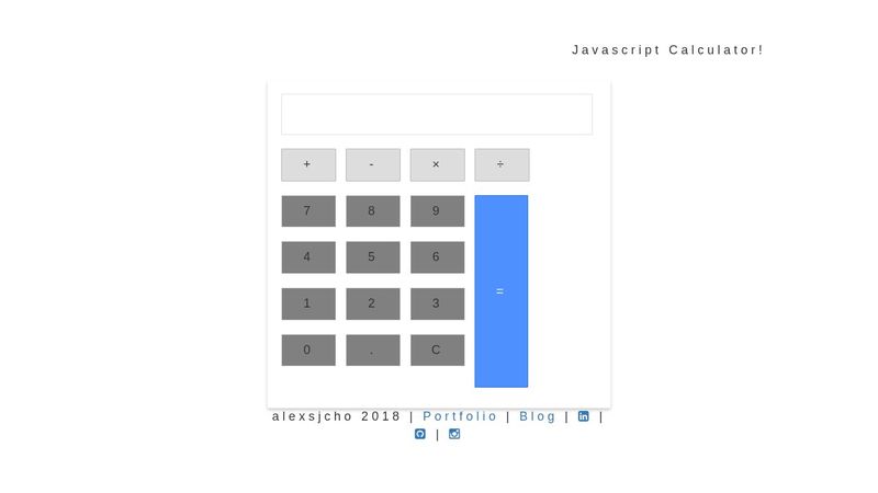 Javascript Calculator Project