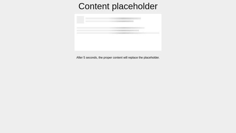 Preloader - jQuery Content Placeholder