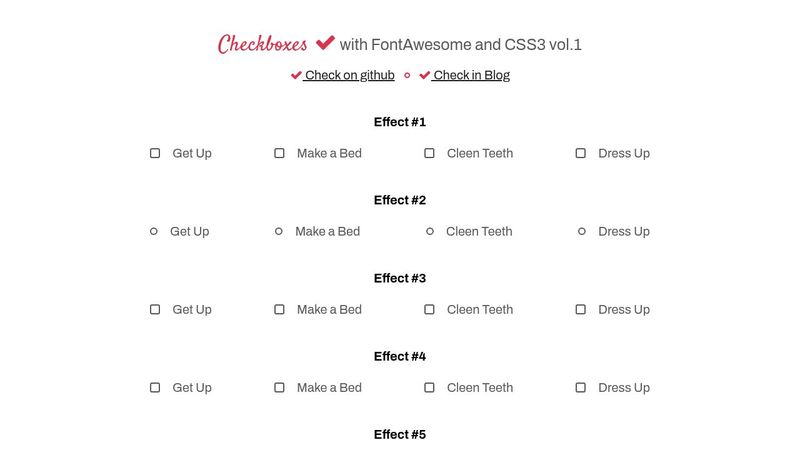 Pure CSS3 Checkboxes with FontAwesome