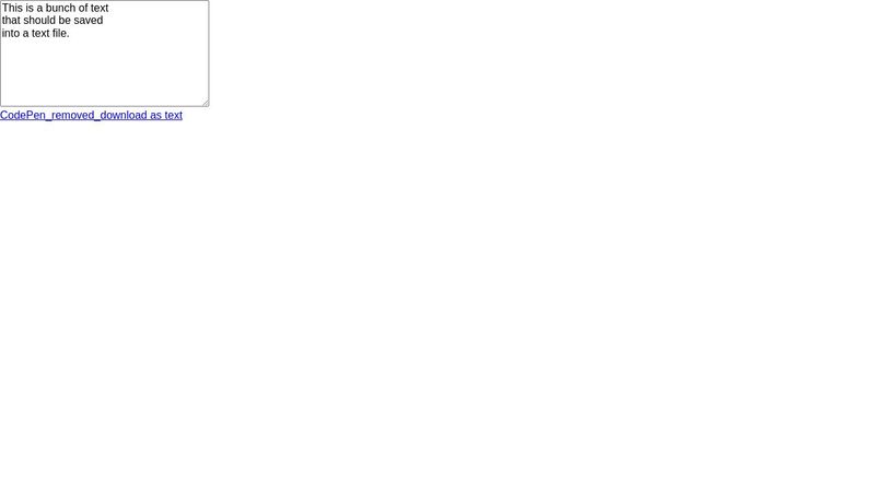 Save textarea value as text file