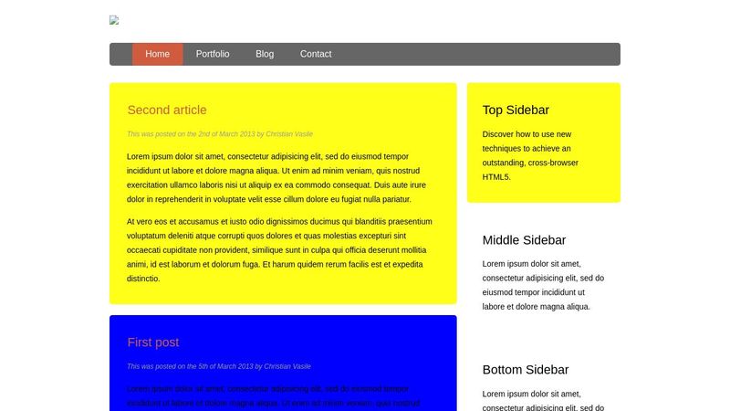 Pure CSS Blog Layout
