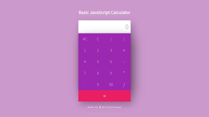 Basic JavaScript Calculator
