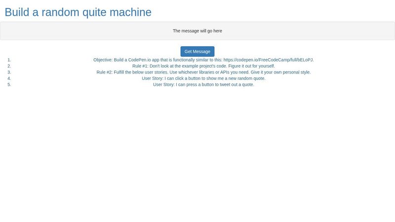Build a Random Quote Machine