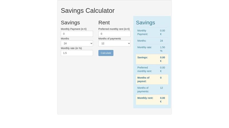 Savings Calculator (AngularJS)