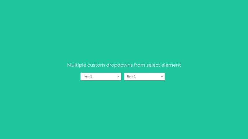 Custom Dropdown from select Pure JS