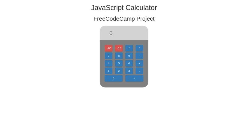 JavaScript Calculator FreeCodeCamp