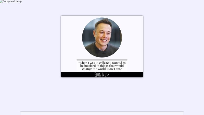 Elon Musk Tribute Page