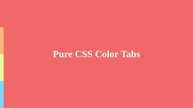 Pure CSS Color Tabs (no label)