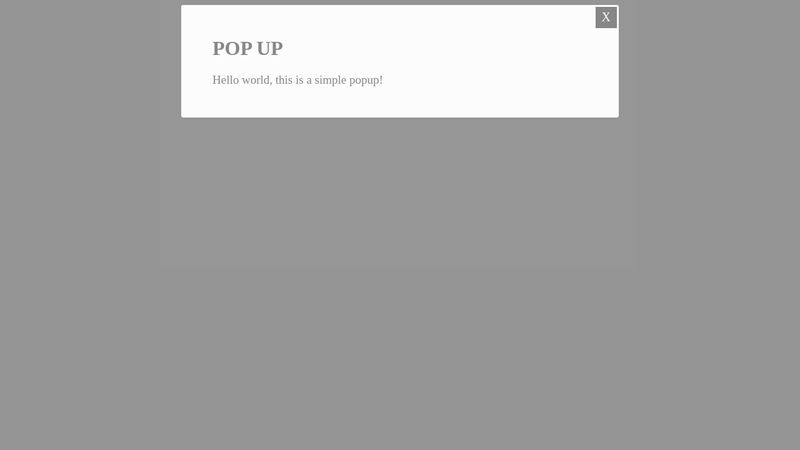Simple POPUP with CSS3