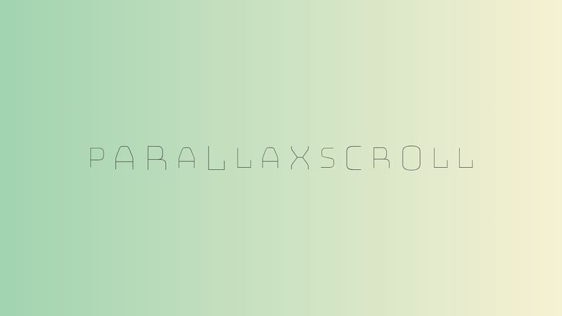 Parallax TEXT Animation