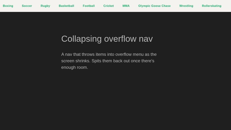 Collapsing overflow nav