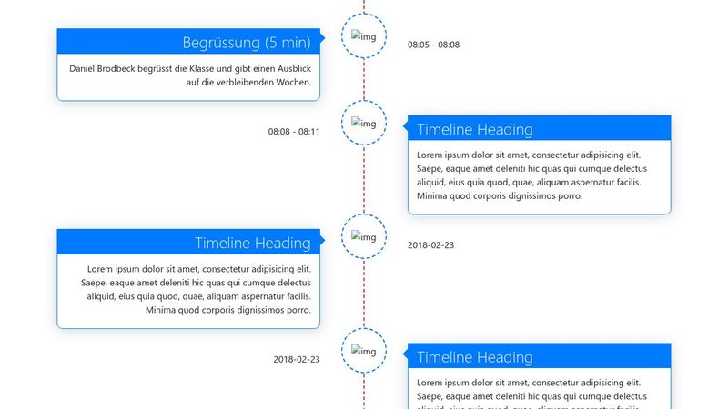 timeline bootstrap 4