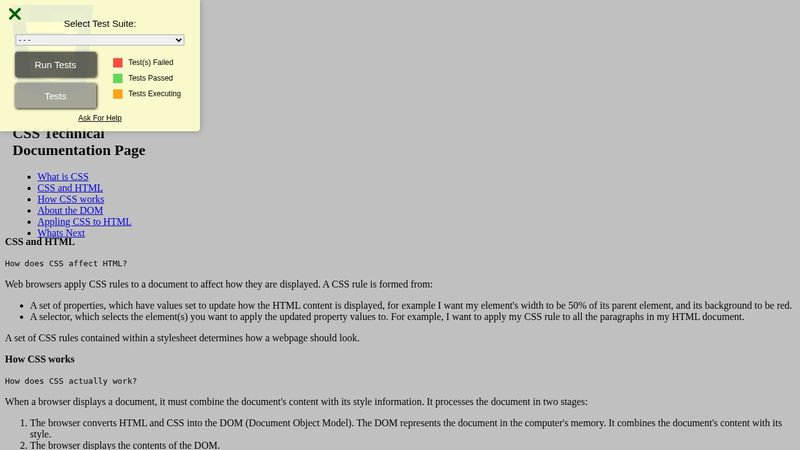Technical Documentation Page(CSS)