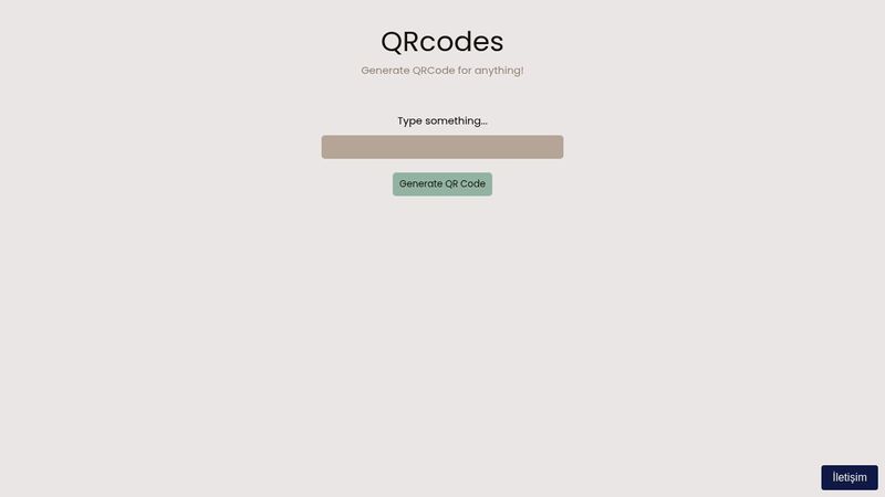 Vanilla JavaScript ile QR kod generator