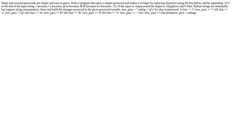 Python Password Modifier