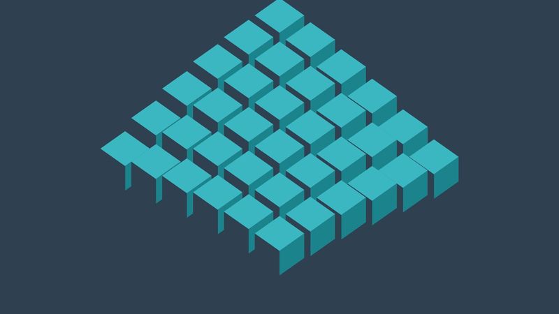 Pure CSS Isometric Boxes Background