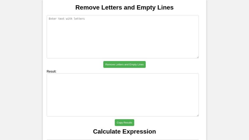 Remove letters and add numbers
