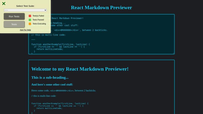 Markdown previewer