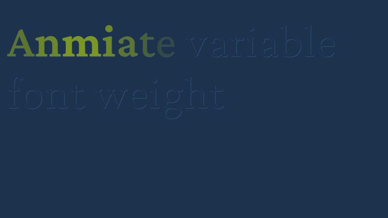 GSAP animate variable font weight